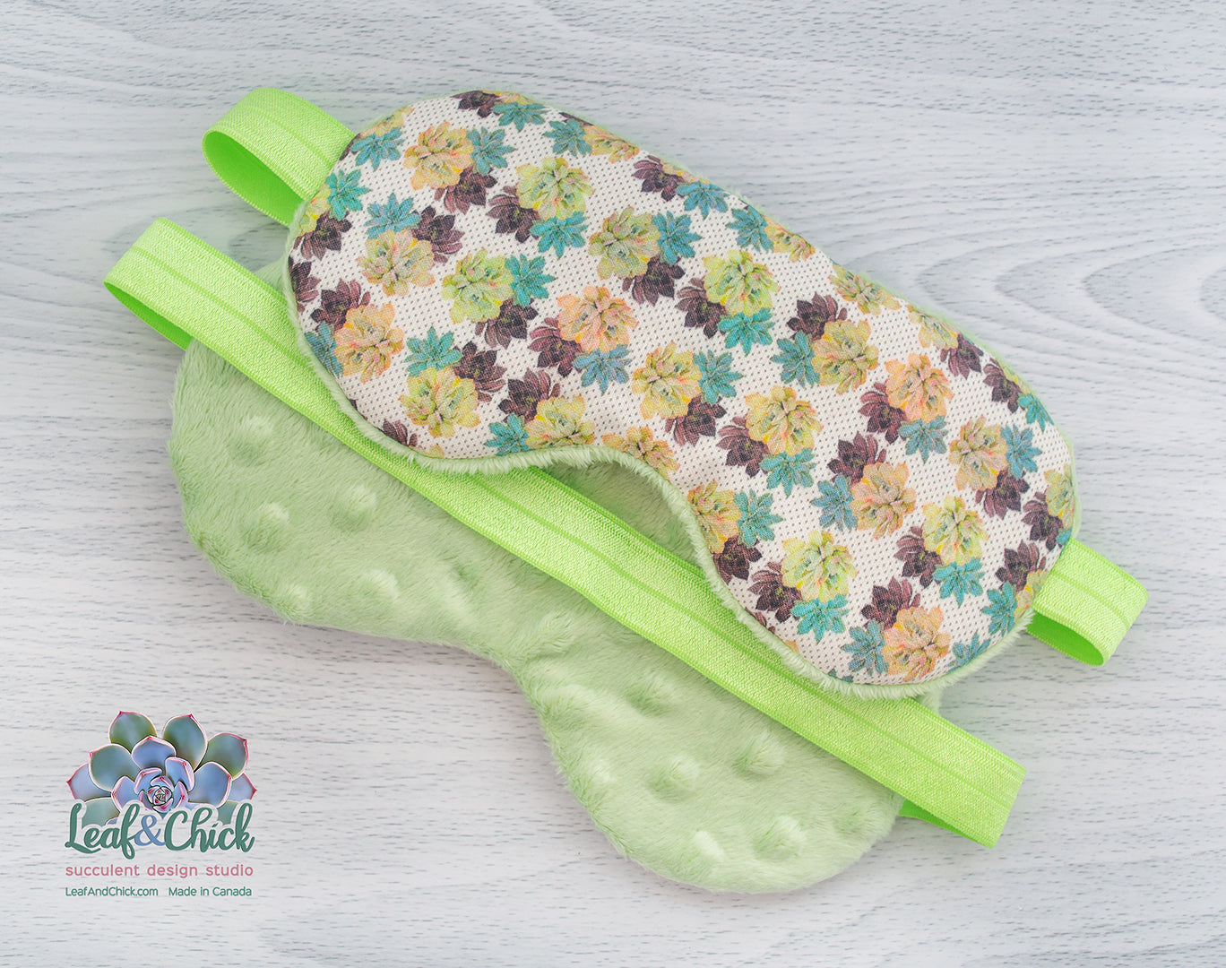 Sleep Mask Greens – Leaf and Chick